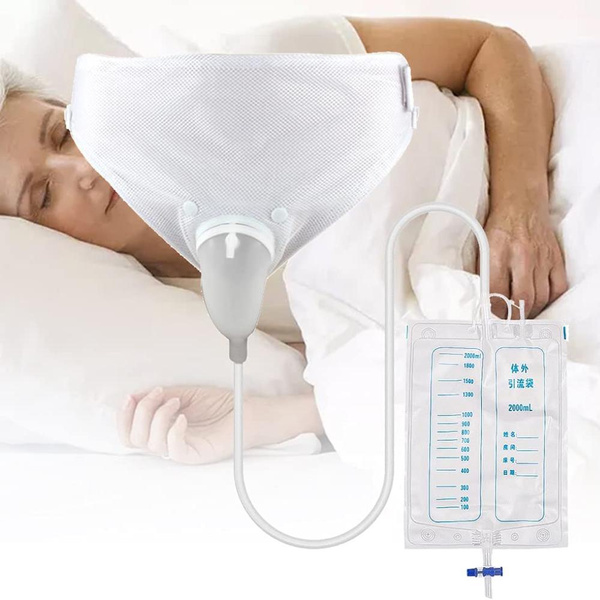 Reusable Male Urinal Bag Urine Bag Silicone Urine Funnel Pee Holder ...