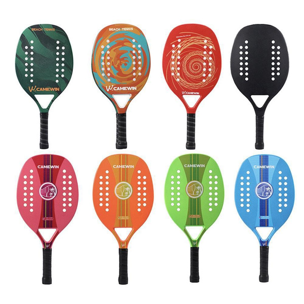 Beach Tennis Racket Paddle Full Carbon Professional Soft EVA Face Beach ...