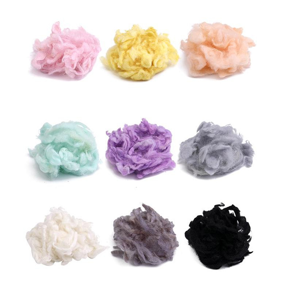 18 Colors 10g/30g/50g Alpaca Curly Fiber for Wool Felt DIY Especially ...