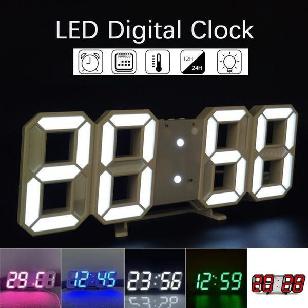 Nordic Style Digital Alarm Electronic Clocks Wall Clocks Hanging Watch ...