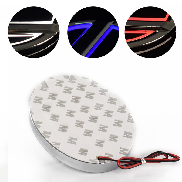 LED Car Trunk Badge Sticker Front Rear Emblem LED Insignia Light 5D ...