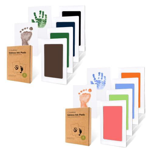 KeaBabies 4-Pack Inkless Hand and Footprint Kit - Ink Pad for Baby Hand ...