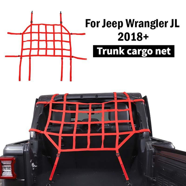 Rear Trunk Cargo Net Luggage Carrier Restraint Mesh for Jeep Wrangler ...