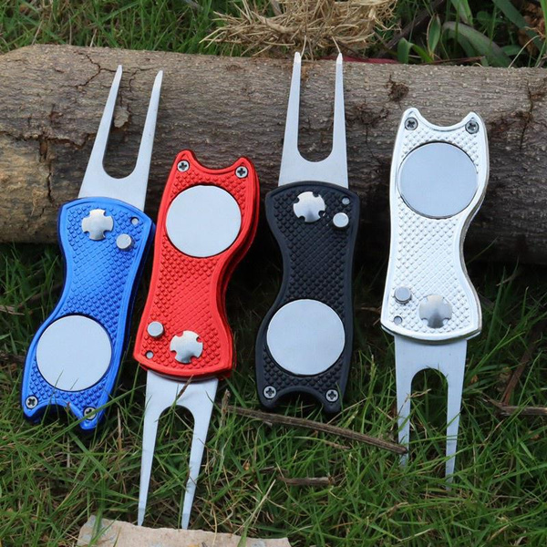 Stainless Steel Golf Divot Repair Tool Switchblade Foldable Golf ...