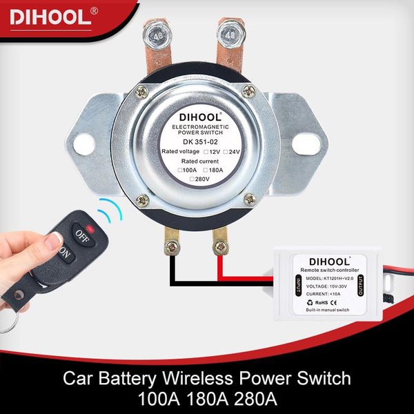 Car Battery Cable 12/24V Vehicle Wireless Remote Control Car Battery ...