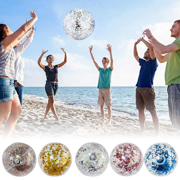 Glitter Beach Ball Summer Water Ball Sequin Beach Balls For Summer ...