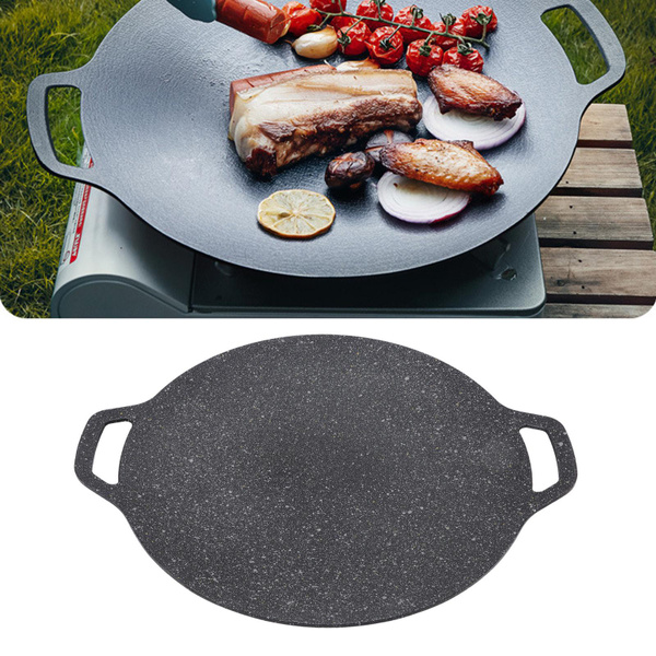 BBQ Pan Round Shape High Thermal Conductivity Aluminum Material Glossy ...