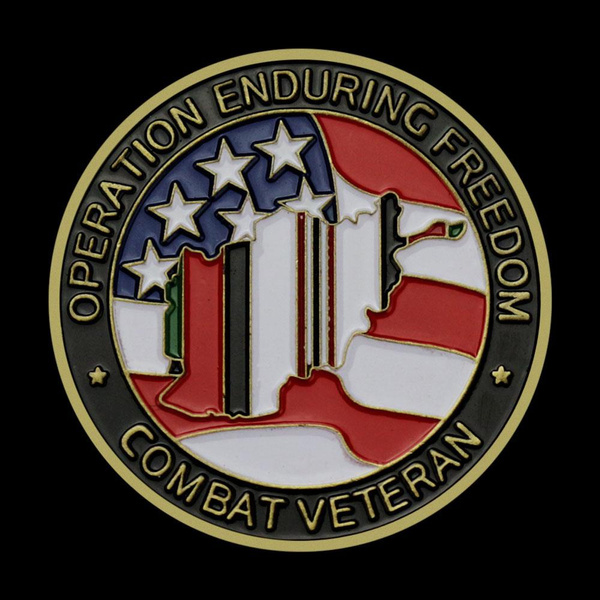 Operation Enduring Freedom Combat Veteran OEF Bronze Plated Challenge ...