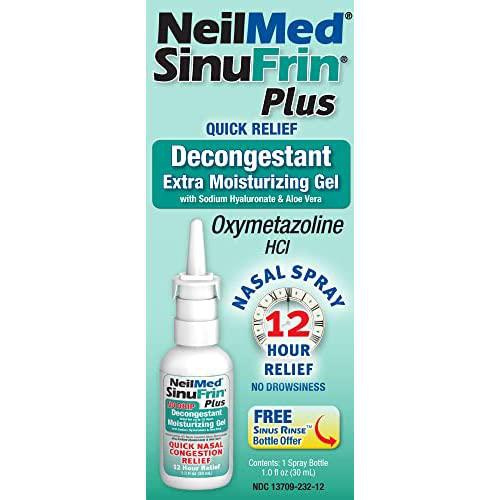 NeilMed SinuFrin Plus Decongestant 12 Hour Nasal Congestion ...