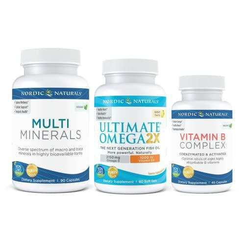 Nordic Naturals Starter Pack - Vitamin B Complex, Ultimate Omega 2X ...