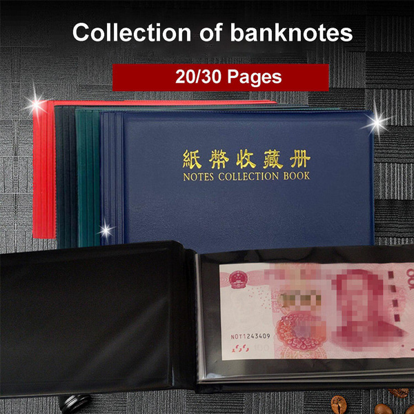 20/30 Pages Paper Money Album Banknote, Leather Albums Paper Money ...