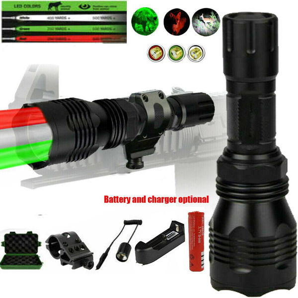 500yd Zoom Red Green White Gun Light Scope Mount Lamp Hunting Air Rifle ...