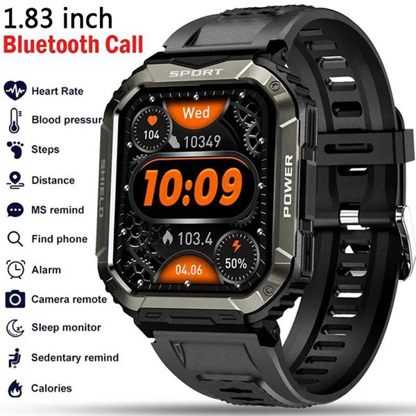 2023 New Military Smart Watch Men Carbon Black Ultra Army Outdoor IP68 ...