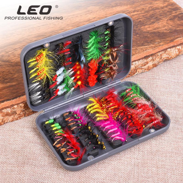 Set of 20 Fly Fishing Flies, Hand Tied Trout Bass Fly Combo with Fly ...