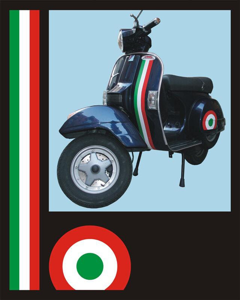 Stickers Tricolor Piaggio Vespa - Stickers/Adhesives/Stickers/ Decal ...