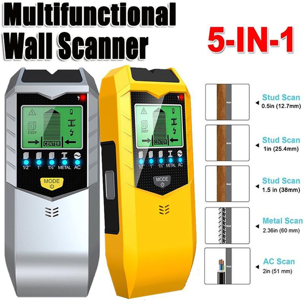 5 In 1 Electronic Detector Wall Stud Finder Sensor Wall Scanner Edge ...
