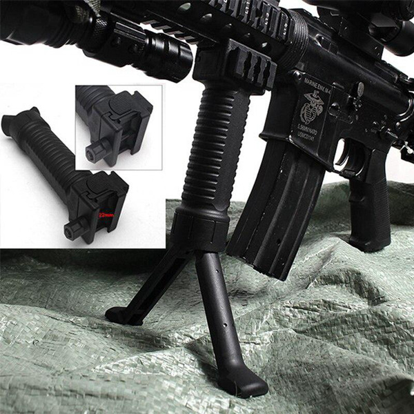 Military Tactical RIS Fore Grip Bipod Pod Picatinny Weaver Rail Rifle ...