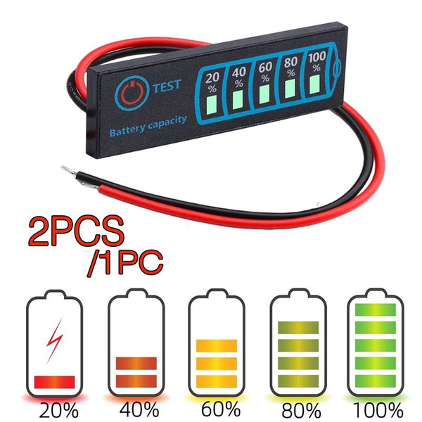Led Display Meter Module Capacity Voltage Meter Dc5 30v Lead Acid Battery Level Indicator Tester