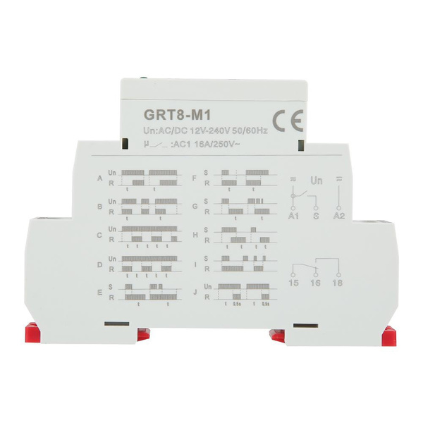 GRT8-M1 Delay Time Relay, Multifunctional Time Relay with 10 Functions ...