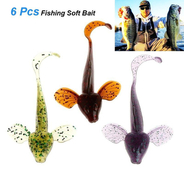 6 Pcs/Set Fishing Bait Soft Fish Artificial Fly Fishing Jigging ...