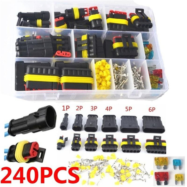 240/108/36PCS Car Connector Plug Terminal Auto Sealed Waterproof ...