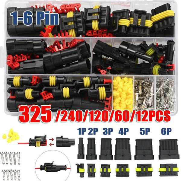 352/240/120/60PCS Waterproof Connectors 1/2/3/4/5/6 Pin Car Electrical ...