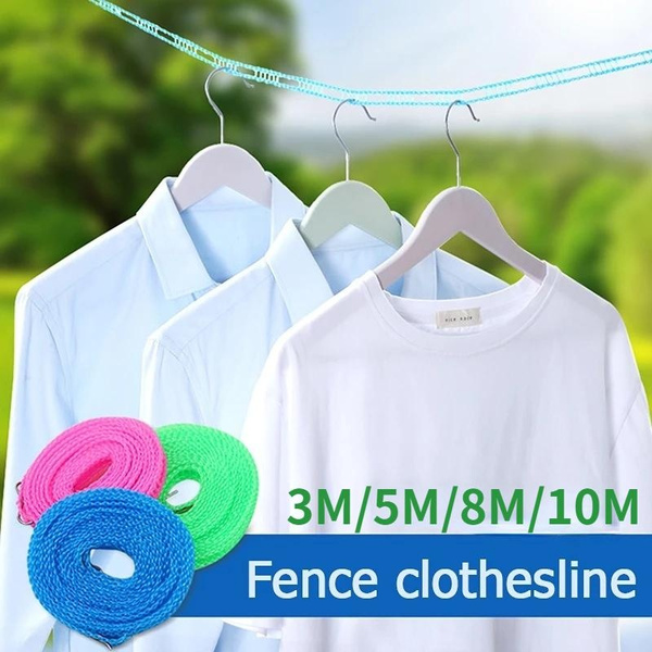 10m/8/5/3m Portable Non-slip Clotheslines Windproof Clothesline for ...
