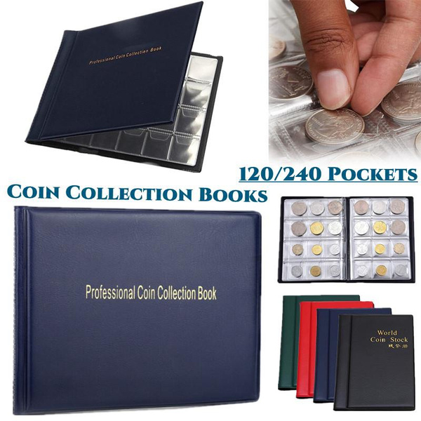 2 Types New 1pc Coin Collection Books Coin Storage Album 120-pockets ...