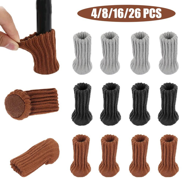 4/8/16/24PCS Furniture Leg Socks - High Elastic Knitted Chair protector ...
