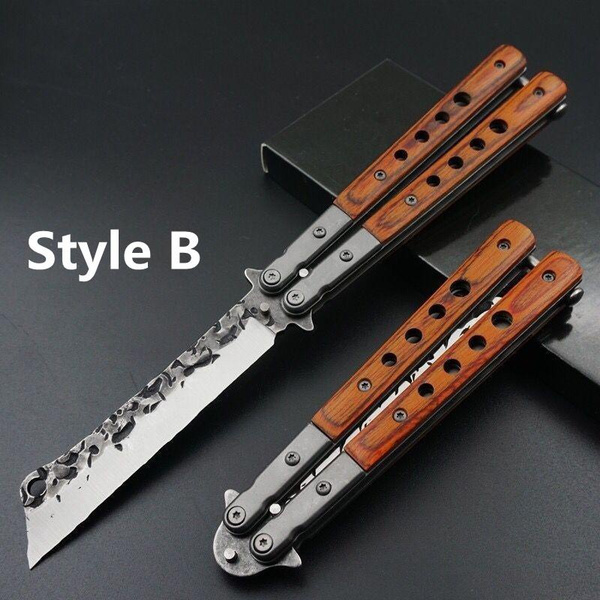2023 Handmade Sharp Razor Blade Tactical Butterfly Knives Trainer ...