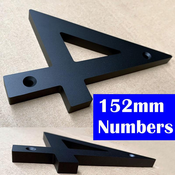 152mm Acrylic House Numbers Outdoor Street Address Sign Plates 6” Big ...