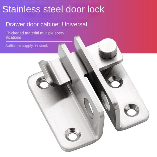 4 Pack Positioning Latch Stainless Steel Door Lock Bolt Latch Bi-Fold ...