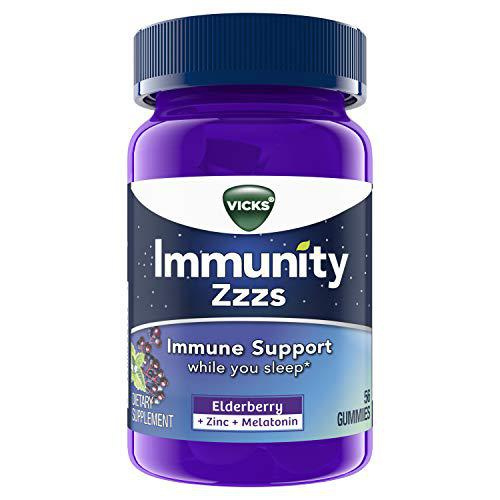 Vicks Immunity ZZZs, Elderberry, Melatonin, and Antioxidant Zinc ...