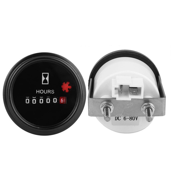 Hour Meter Counter,DC6-80V Universal High Accuracy Sealed Timer Counter Mechanical Hour Meter ...