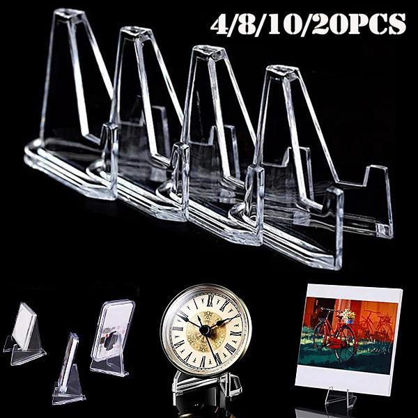 4/8/10/20pcs Clear Acrylic Coin Display Stand Holders Easel Rack ...