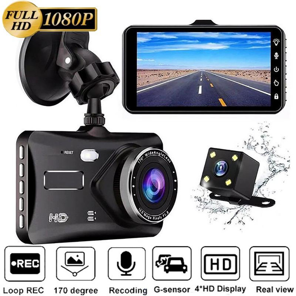 HD 1080P Dash Cam 4 Inch Touch Screen Dash Cam Car DVR Loop Recording ...
