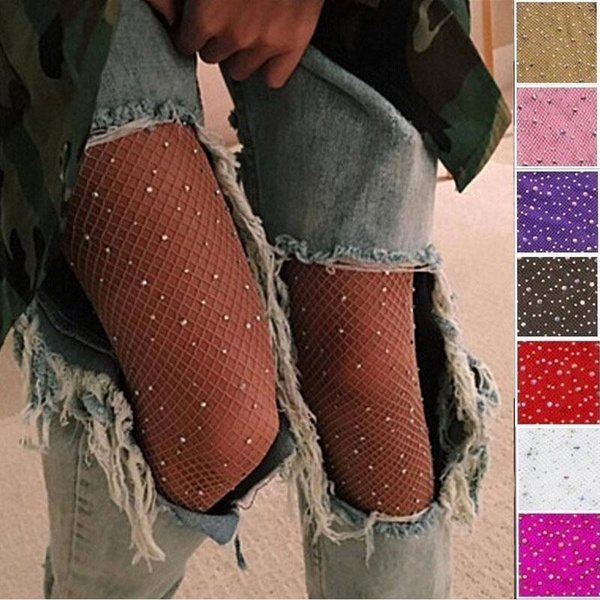 Fishnet Diamond Pantyhose Women Sexy Fashion Shiny Net Tights Female ... Fishnet Diamond Pantyhose Women Sexy Fashion Shiny Net Tights Female ...