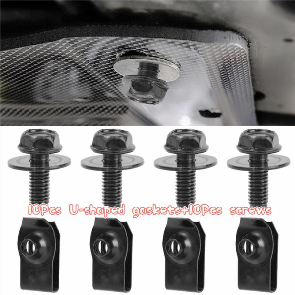 20Pcs Under Engine Cover Tray Clips Fastener Car Fender Shield Bottom ...