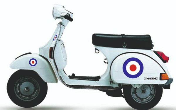 Side Panel Stickers for Vespa Scooter Pack of 6 3 Sizes The Mods ...