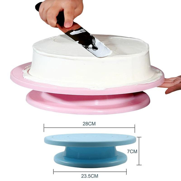 4Colors Plastic Cake Turntable Rotating Anti-skid Round Cake Decorating ... 4Colors Plastic Cake Turntable Rotating Anti-skid Round Cake Decorating ...