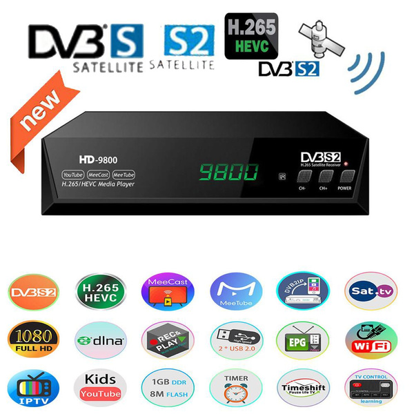DVB S2 HEVC H265 DVB-S2 HD Satellite Receiver Tv Decoder Stream Mirror ...