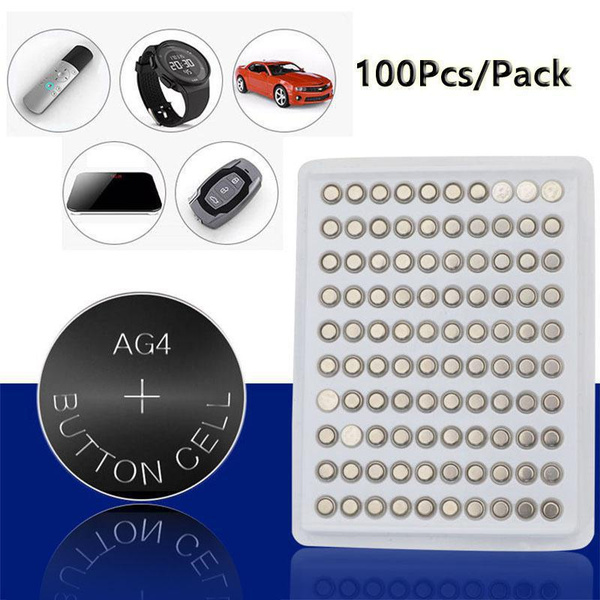100 Pcs/Pack AG4 377 LR626 SR626SW Alkaline Button Cell 1.55V Watch ...