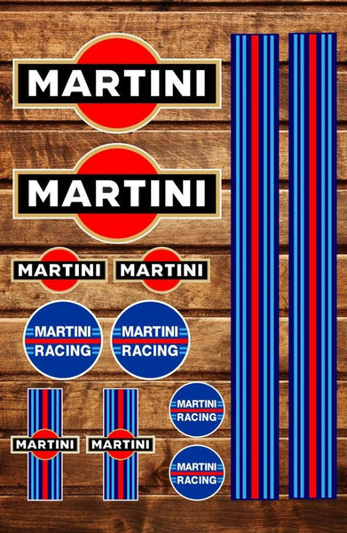 Stickers Aufkleber Martini Racing Kit A4 Car Vintage RestorationSet | Wish