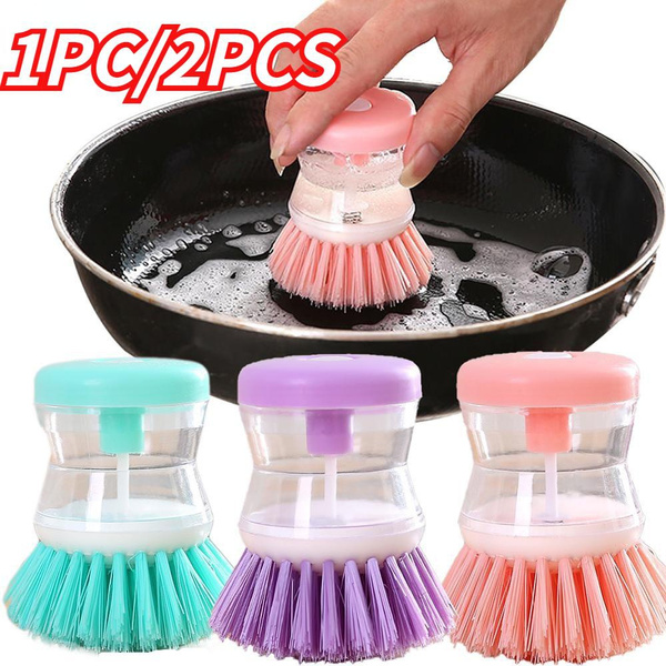 1/2Pcs Multifunctional Reusable Hydraulic Dish Brush Pot Washing ...