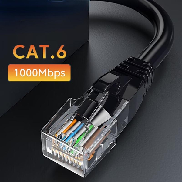 Pass Through RJ45 Modular Plug Network Connectors 1000Mbps Internet ...