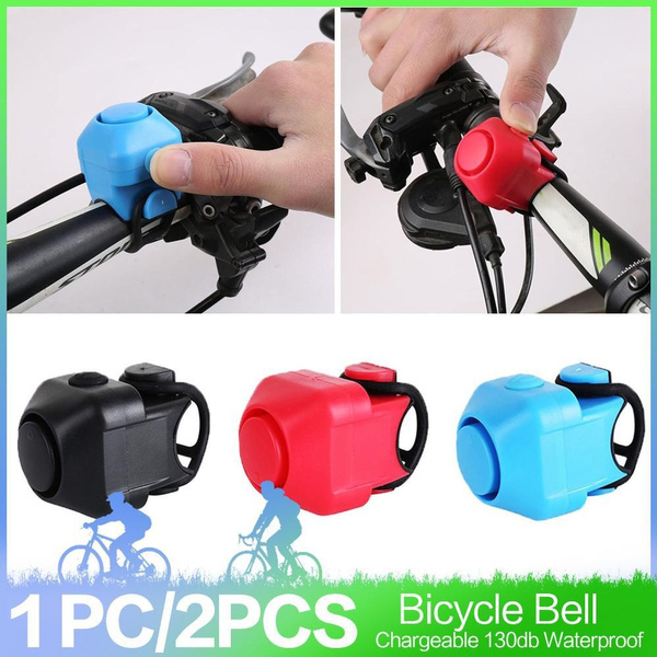 1PC/2PCS USB Bicycle Bell Multiple Sounds130decibel Waterproof Cycling ...