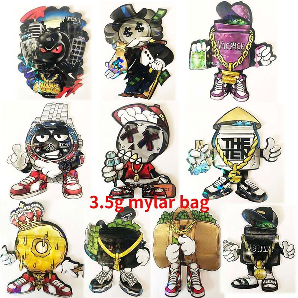 20/50/100PCS 3.5g Special Shaped Mylar Bags Resealable Smell-proof ... 20/50/100PCS 3.5g Special Shaped Mylar Bags Resealable Smell-proof ...