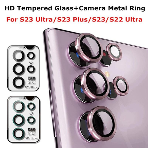 Camera Protector Glass For Samsung Galaxy S23 Ultra Camera Metal Ring ...