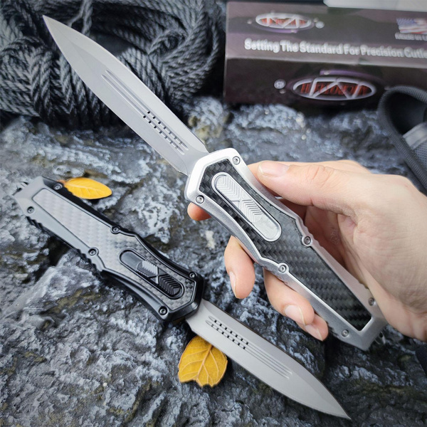 New spring assisted double automatic OTF Knife 440C Blade zinc alloy ...