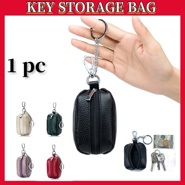 New Unisex Leather Key Chain Key Bag Multifunction Organizer Wallet ...
